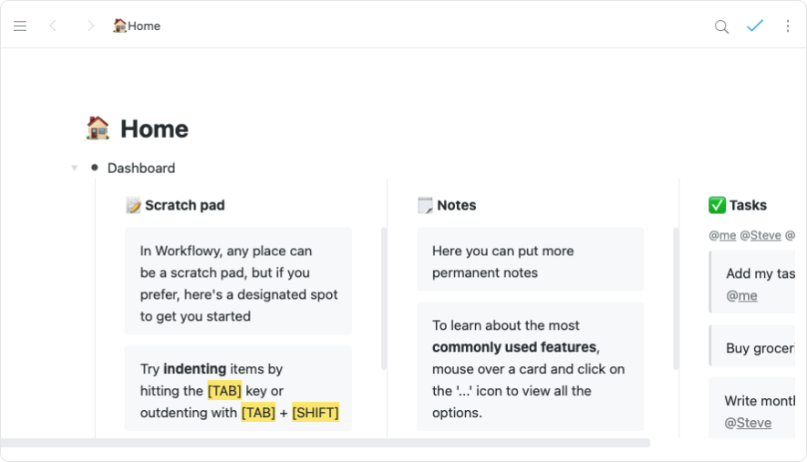 Workflowy template - Switch from Evernote